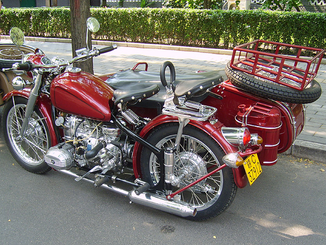 Beijing Sidecar Motorcycles - Ruby Red Black Pin OHV