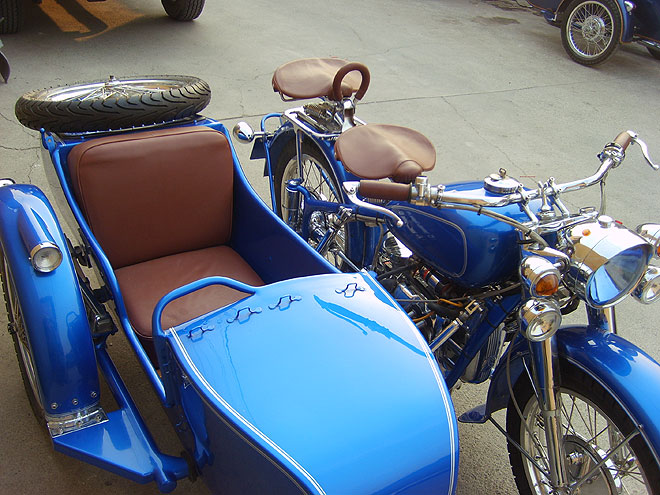 Beijing Sidecar Motorcycles - Metal Light Blue White Pin OHV